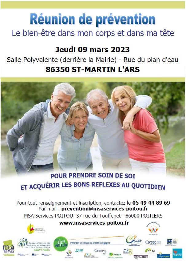 REUNION DE PREVENTION - Le bien-être dans mon corps et dans ma tête ...